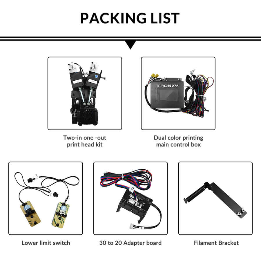 Tronxy 2E Dual Extrusion Upgrade Kit for VEHO 600